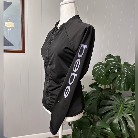 bebe | Jackets & Coats | Bebe Lightweight Full Zipper Jacket With Logo ...